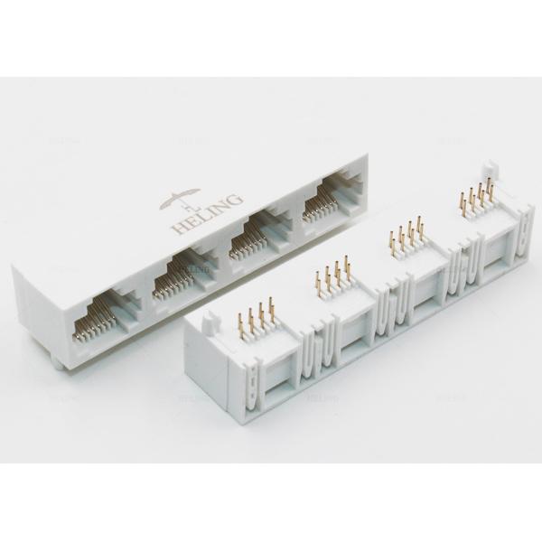 Quality ABS Resin Housing THT Rj45 Multiple Port Connectors MJ5688L-W014-BRN1 for sale