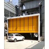 Quality ISO 9001 Fast Stacking Doors PVC Window Fabric Roll Up Garage Doors for sale