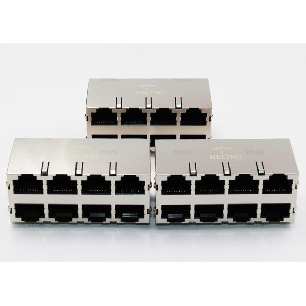 Quality Tab Up Female Lan SMT Connector , Low Profile RJ45 Waterproof Connector for sale