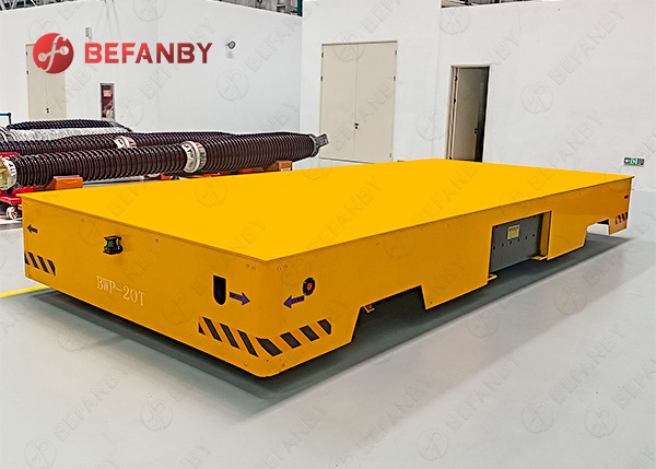 Quality 20 Ton Electrical Trackless Transfer Cart With Magnetic Navigation for sale