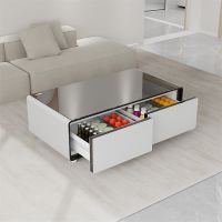 Quality Living Furniture Modern Coffee Table with Refrigerator Speaker and Wireless for sale
