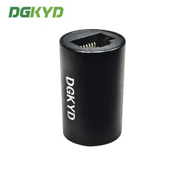 Quality Ultra Thin Straight Through Head RJ45 Waterproof Dual Interface 180 Degree Round for sale