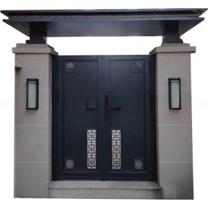 Quality Security Custom Wrought Iron Gates Outdoor Fencing Trellis Preassembled for sale