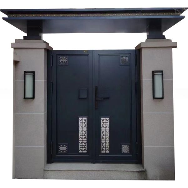 Quality Security Custom Wrought Iron Gates Outdoor Fencing Trellis Preassembled for sale