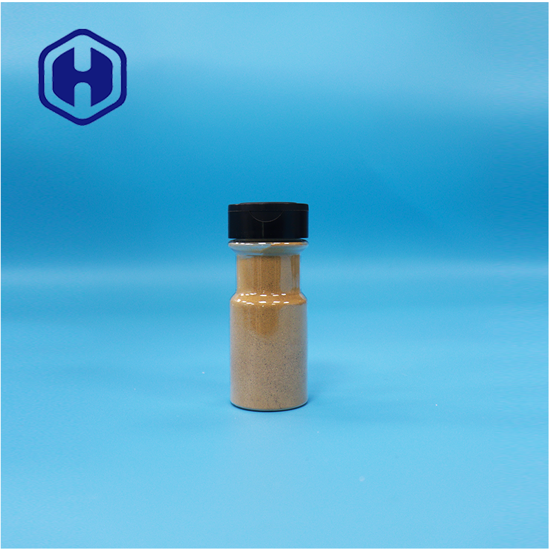 Quality Plastic PET Food Grade Transparent 100ml Chilli Pepper Powder Spice Jar Sifting for sale