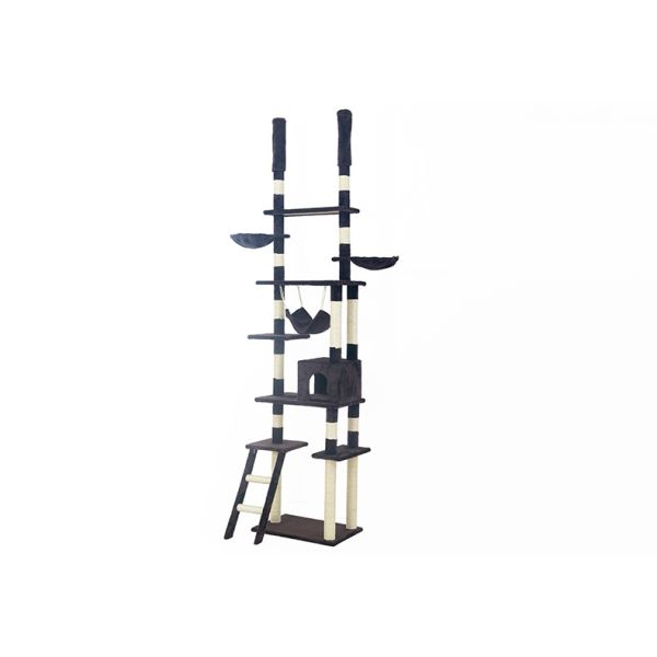 Quality Adjustable Height Cat Scratching Tree , Stylish Cat Tree With Auxiliary Stairs for sale