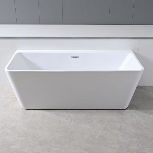 Quality Modern White Round Smooth Acrylic Freestanding Deep  Soaking Bathtubs for sale