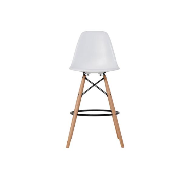 Quality Non Toxic 0.14CBM Modern Plastic Chairs with Wooden Legs for sale