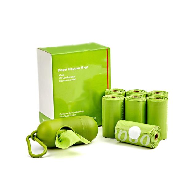 Quality Odor control Compostable Garbage Bags Eco Friendly Biodegradable Dustbin Bags Green for sale