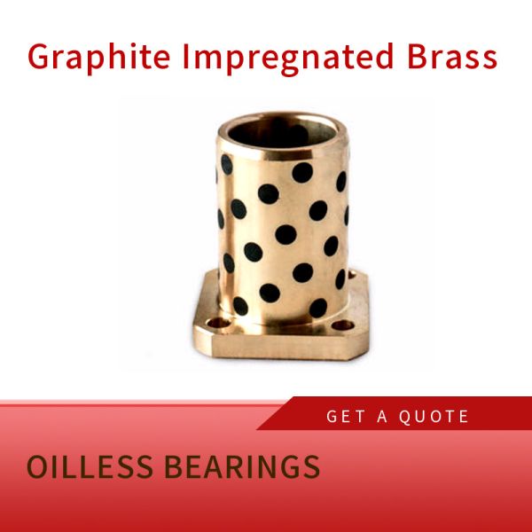 Quality Graphite Impregnated Flange Brass Oilless Bearings for sale