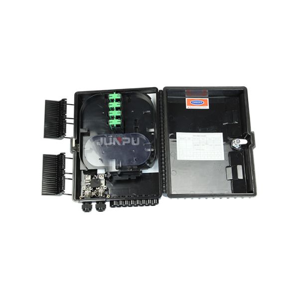Quality Outdoor / Indoor 16 Port Optical Fiber Distribution Box 1x16 SC APC Optical Adapter for sale