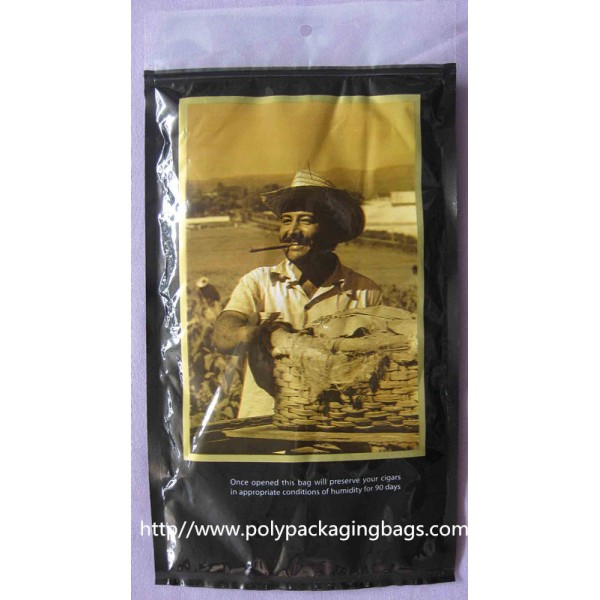 Quality SGS Certificate Cigar Humidor Bags Pouches / Zipper Resealable Cigar Pouches for sale