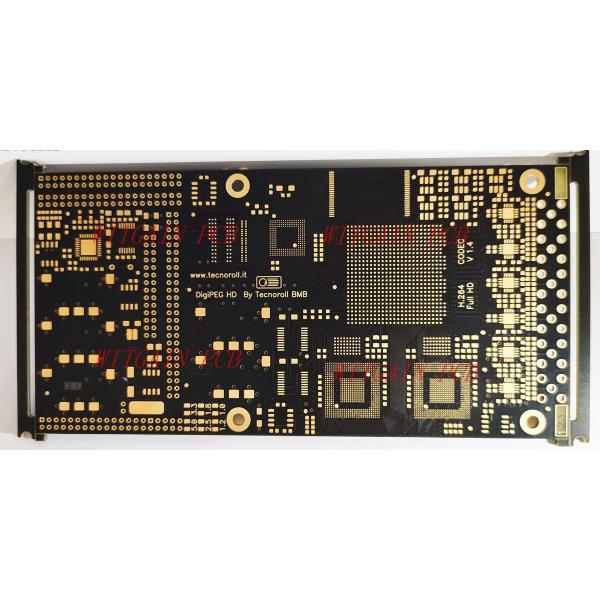 Quality 6 Layer HDI PCB Board FR4 High Tg Material Black Solder Mask 4 Mil Min Hole for sale