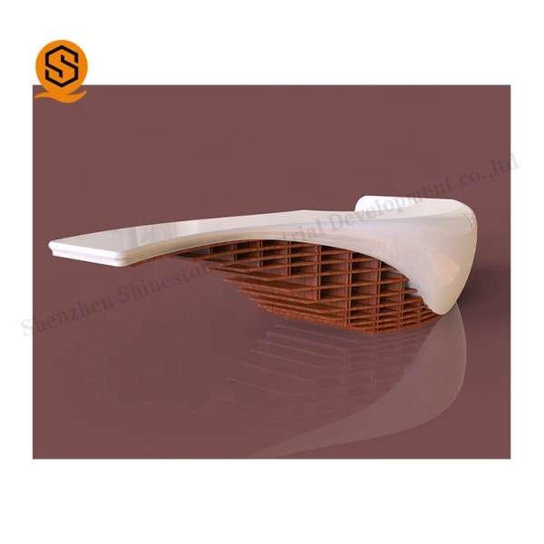 Quality Antipollution Airport Reception Desk Acrylic Solid Surface Material for sale