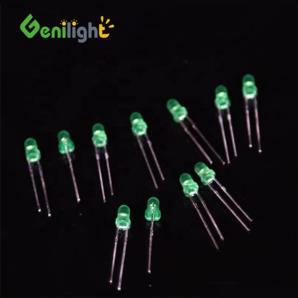 Quality Fixed LED Light Emitting Diode GREEN F3 LEDs Diode with Max. Reverse Voltage of for sale