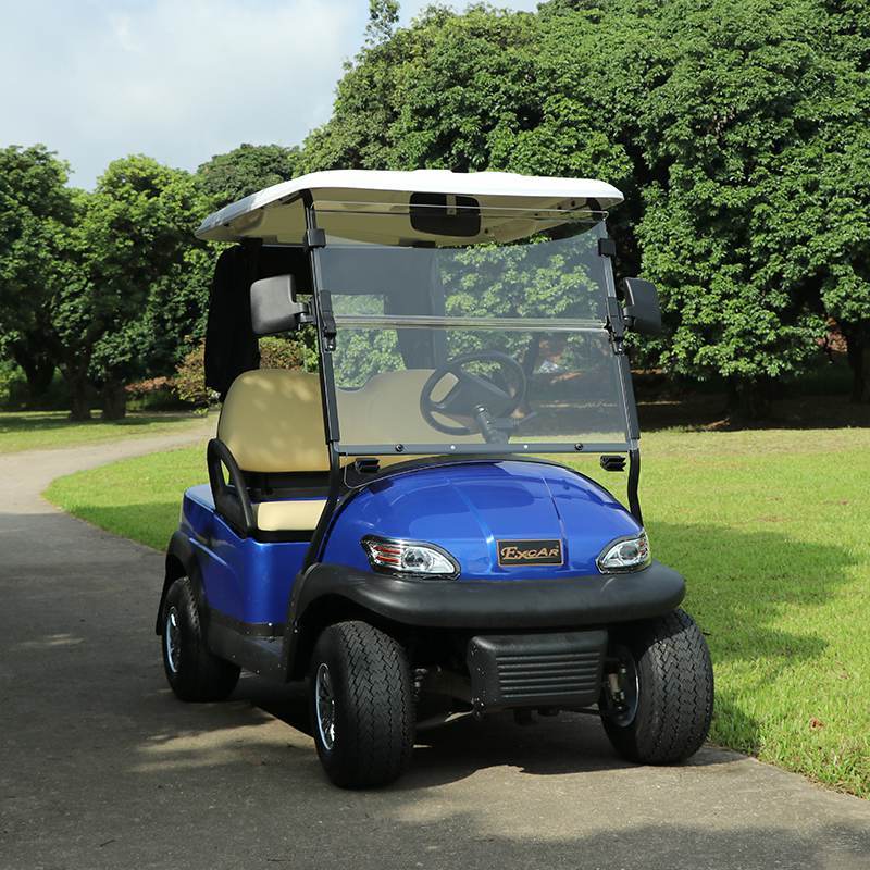 Quality EXCAR ADC Motor 2 Seater Electric Powered Golf Carts Aluminum Chassis for sale