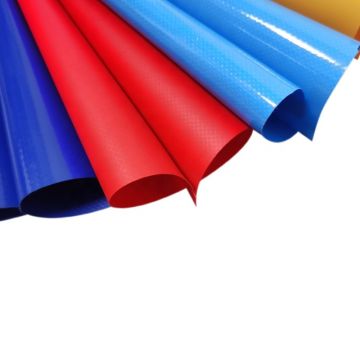 Quality 100 % Polyester Mildew Resistant Vinyl Tarp Sheet With Flame Retardant And Tear for sale