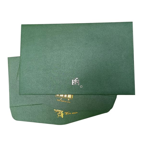 Quality Glossy Art Paper Fluorescence Green Gift Envelope Customized Printing for sale