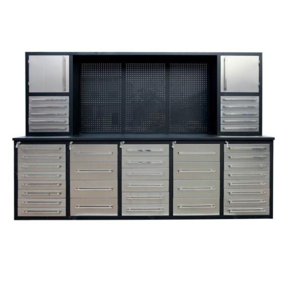 Quality Stainless Steel Handles Heavy Duty Tool Cabinet for Garage and Folding Workbench for sale