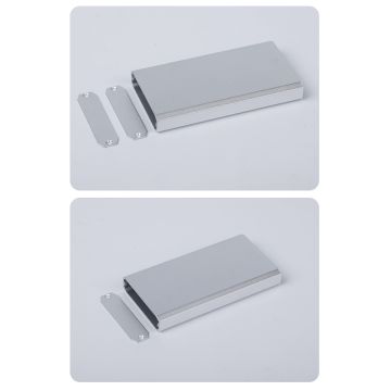 Quality 52*13*110mm Customizable Flat Aluminum Case In Silver Color For Electronics PCB for sale