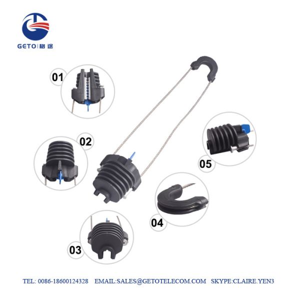 Quality 3mm 3KN ADSS Cable Clamp , Dead End Clamp For ABC Cable for sale