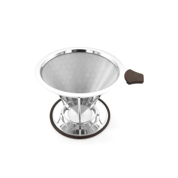 Quality 125mm Stainless Steel Mesh Coffee Filter Pour Over Stand Paperless for sale