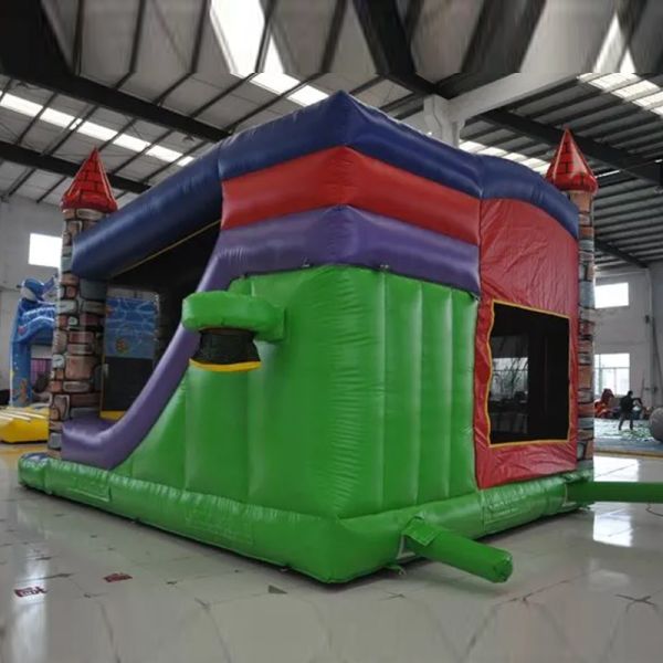 Quality Blower Commercial PVC Cartoon Animation Inflatable Bouncer House with Slide Pool for sale