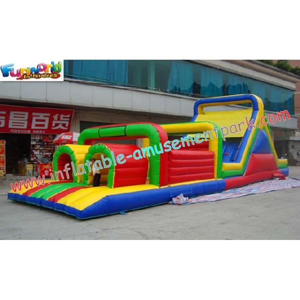 Quality Professional Kids Cool 0.55mm PVC tarpaulin Inflatables Obstacle Course Rentals for sale