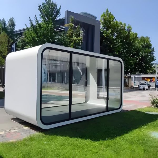 Quality White Color 20ft Cheapest Apple House for Garden Sun Glass Room for sale