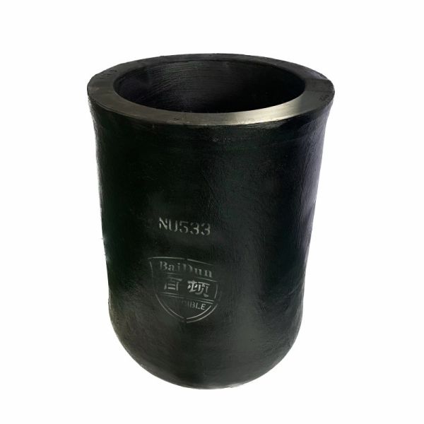 Quality Carborundum Graphite Induction Furnace Crucible Cylindrical Straight Barrel Crucible for sale