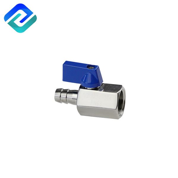 Quality 1000psi SS Mini Ball Valve Male Female 12mm ISO Hose Bar for sale
