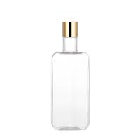 Quality Plastic Disc Cap Bottle Squeezable Airless 300ml With Gold Screw Cap for sale