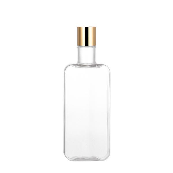 Quality Plastic Disc Cap Bottle Squeezable Airless 300ml With Gold Screw Cap for sale