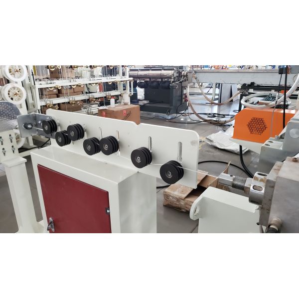 Quality Multiple Core Optical Fiber Cable Extrusion Machine , Messenger Fiber Optic for sale