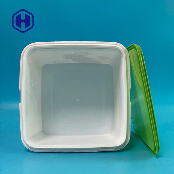 Quality Custom Square 195mm 113OZ Cookie Biscuit IML Container for sale
