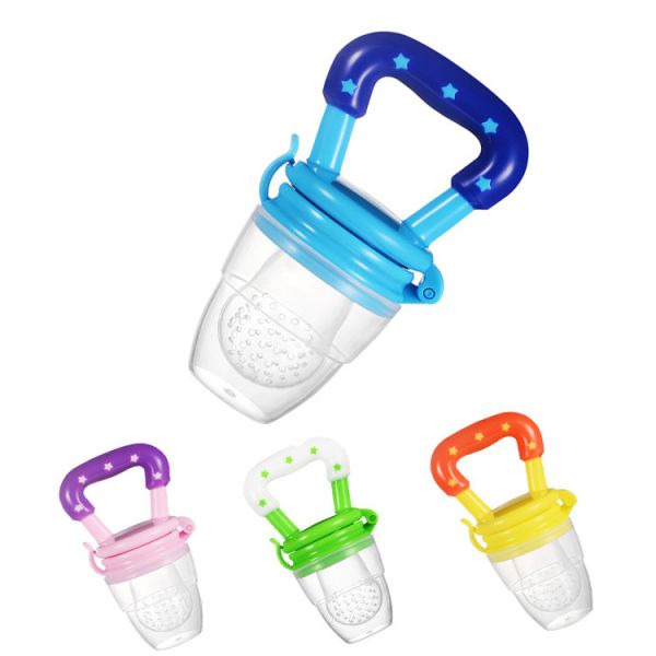 Quality Small Tapered Type Silicone Baby Fruit Pacifier Feeder Small Mouth For Vegetable Bite for sale