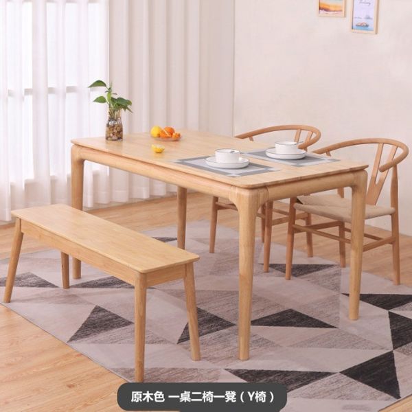 Quality LL-A02 Nordic Modern Style Solid Wood Dining Table Indoor for sale