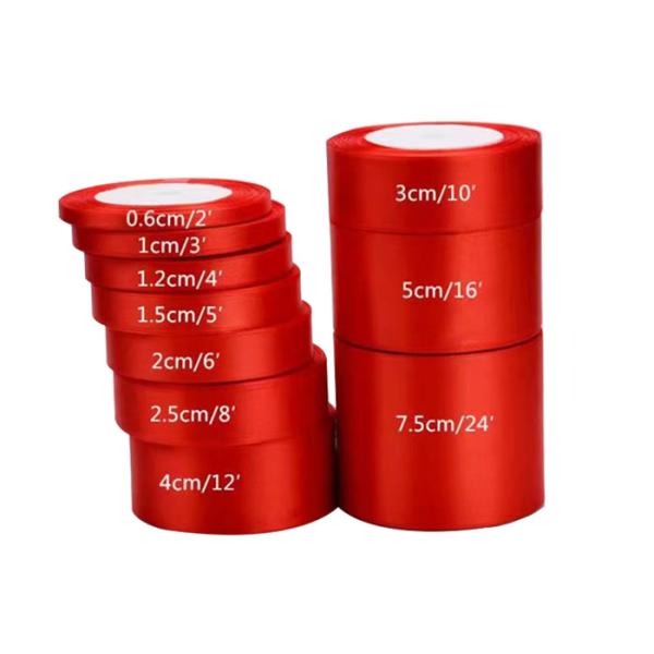 Quality Double Single Face Custom Satin Ribbon 0.6-7.5cm For Wrapping Decoration Garment for sale
