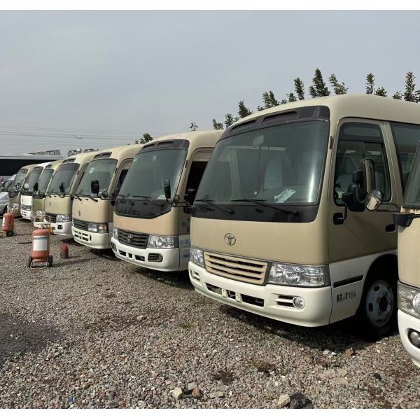 Quality Fuel Type Diesel 6GR Engine Used Toyota Coaster Bus with 12-23 Seats and Left Hand Drive for sale