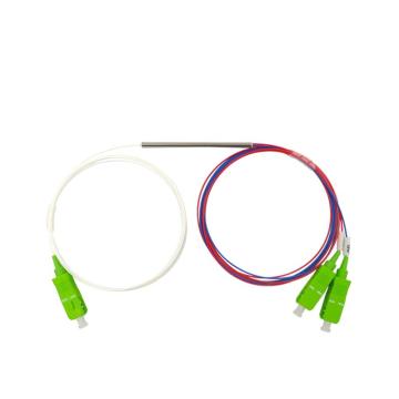Quality 1x2 Singlemode Dual Window Coupler 1310/1550nm Steel Tube Component for sale