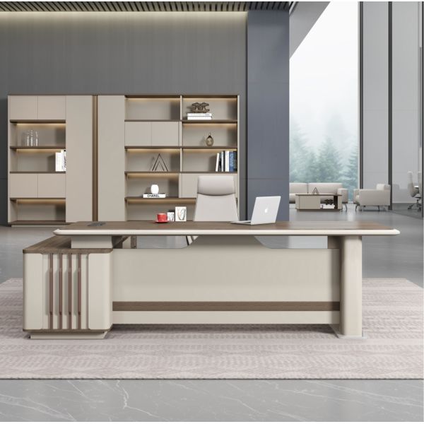 Quality Modern L Shape Director Manger Office Furniture Solutions Table And Chair Set Executive for sale