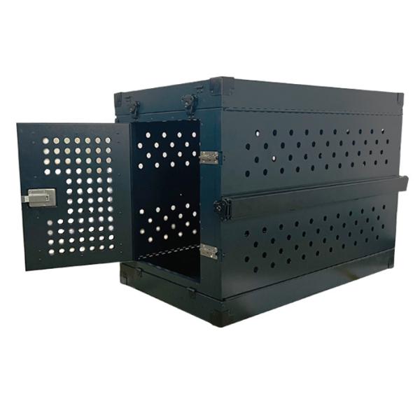 Quality Black Heavy Duty Strong Anxiety Aluminium Collapsible Dog Kennel for sale