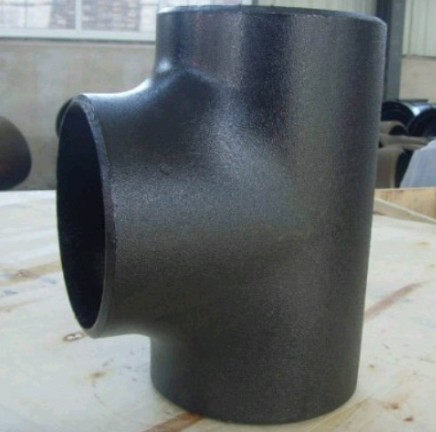Quality SCH30 Bevel Carbon Steel Pipe Tee Balck Painting Galvanized Pipe Fitting for sale