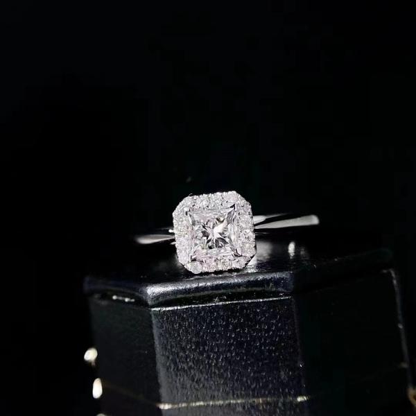 Quality Customization Limited Time Discount 18K Lab Diamonds Square Diamond Ring FL for sale