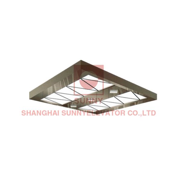 Quality Elevator Spare Parts with Cabin Decoration Central Soft Flat Image Ceiling for sale