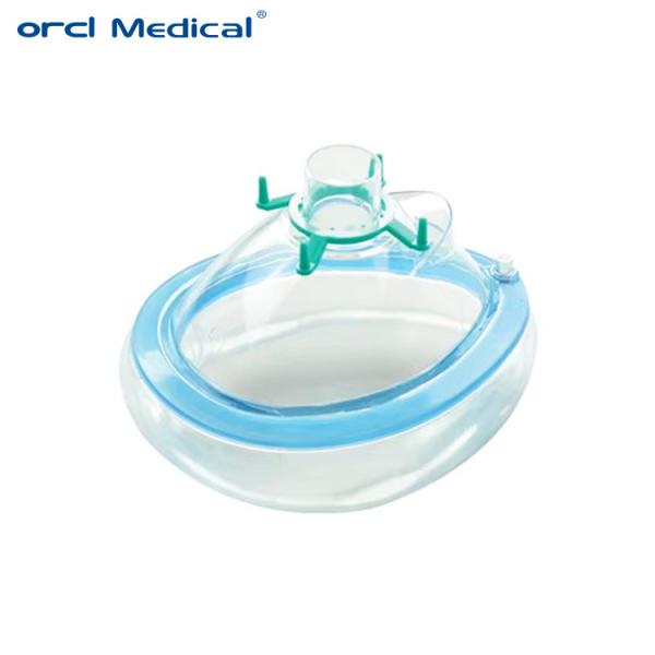 Quality Disposable Oxygen Breathing Mask Medical Silicone PVC Anesthesia Mask Without for sale