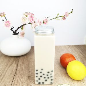 Quality 500ml BRA-Free Screw Cap Jars, Flat Square Shape, Clear Plastic Containers with for sale