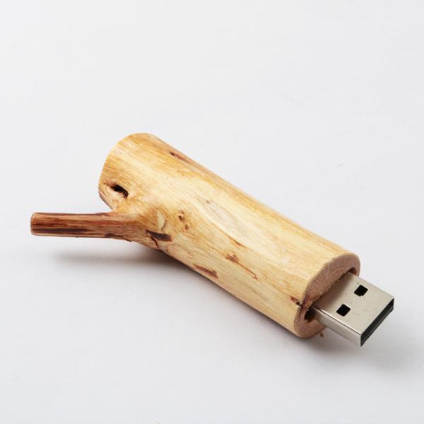 Quality Tree Root Shapes Wooden USB Flash Drive 256GB Embossing Logo for sale
