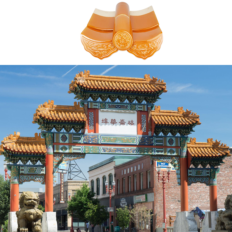 Quality Chinese Glazed Clay Roof Tiles Set with Ridge and Eaves Tiles for Traditional for sale