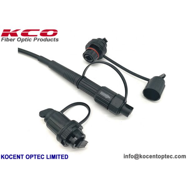 Quality Outdoor IP67 Fiber Optic Patch Cord with 0.2dB Insertion Loss and 55dB Return for sale
